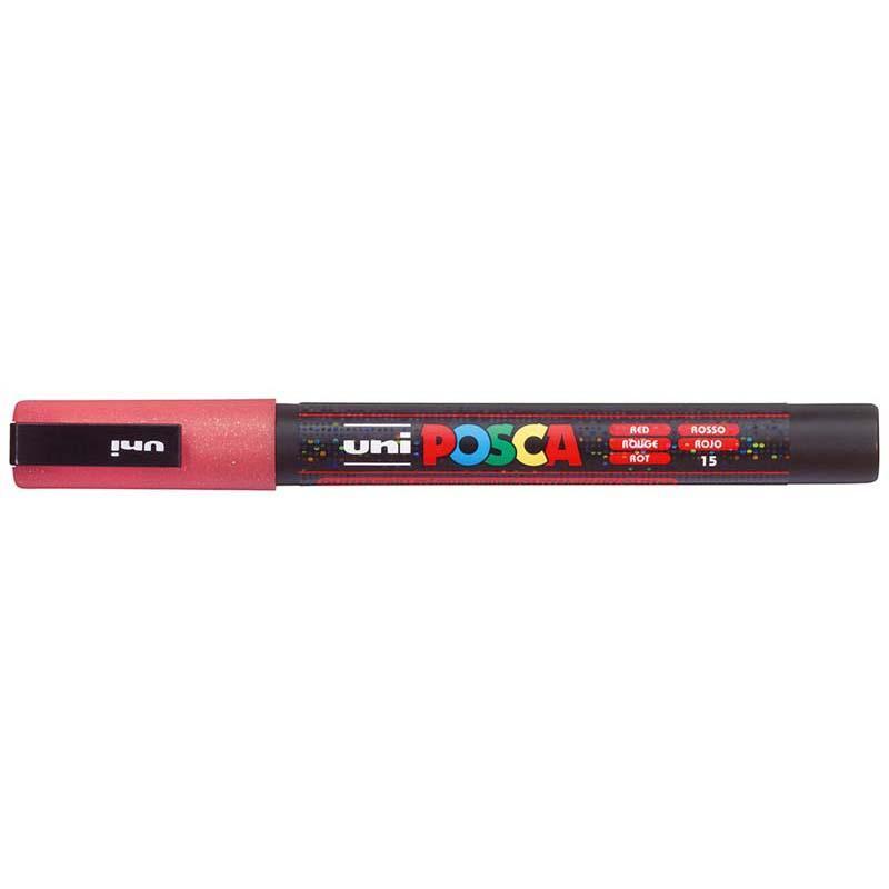 Uni Posca Paint Marker PC-3M, Glitter Red, Fine Tip 0.9-1.3mm | Markers ...