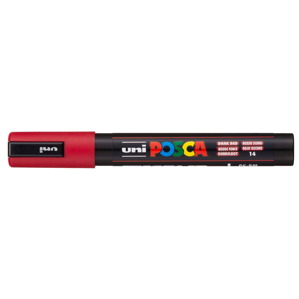 Uni Posca Paint Marker PC-5M, Dark Red, Medium Bullet Tip 1.8-2.5mm ...