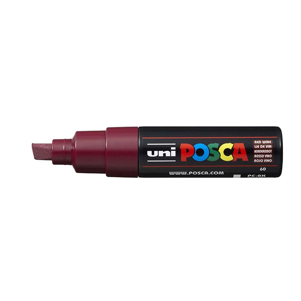 Uni Posca Paint Marker PC-8K, Red Wine, Chisel Tip 8.0mm | Markers ...