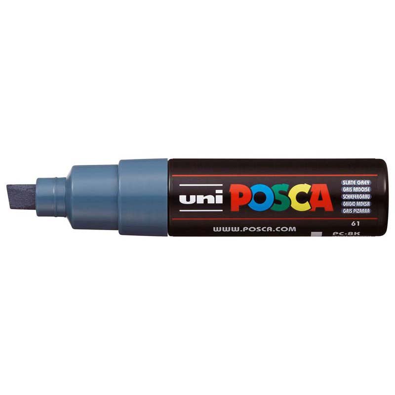 Uni Posca Paint Marker, PC-8K, Slate Grey, Chisel Tip 8.0mm | Markers ...
