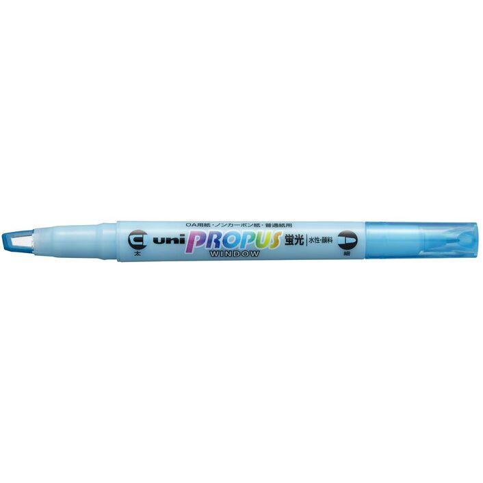 Uni Propus Window Double-Ended Highlighter 4.0mm/0.6mm Light Blue PUS ...