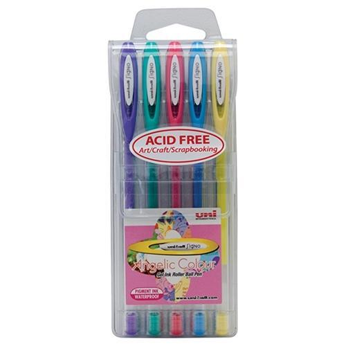 Uni Signo UM-120 Angelic Colours Gel Pen - 5's pack | Gel Pens ...
