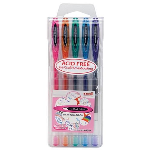 Uni Signo UM-120 Gel Pen - 5's pack | Gel Pens — Discount Office