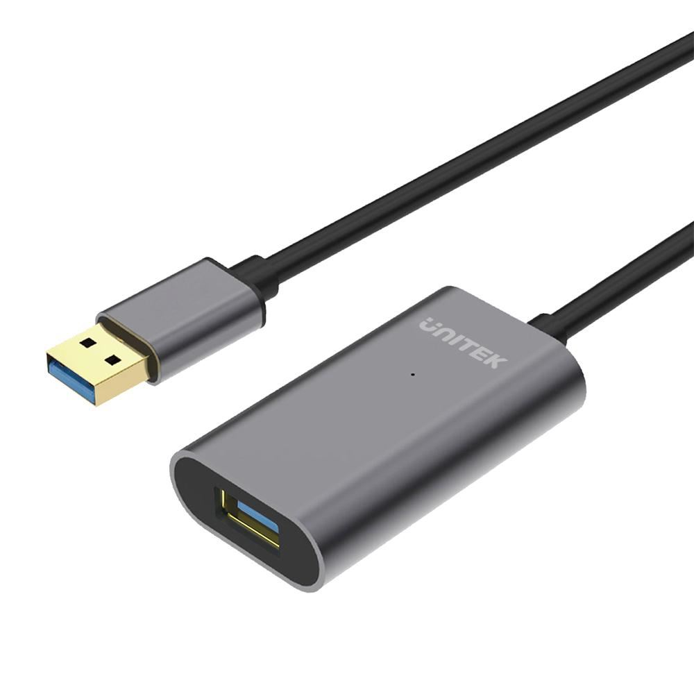 UNITEK 10m USB 3.0 Aluminium Extension Cable. Built-in Extension Chips ...