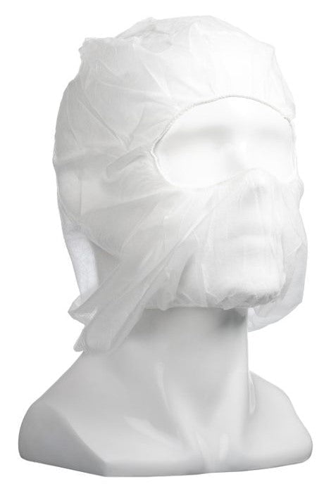 White Disposable Polypropylene Balaclavas 25gsm x 400's pack ...